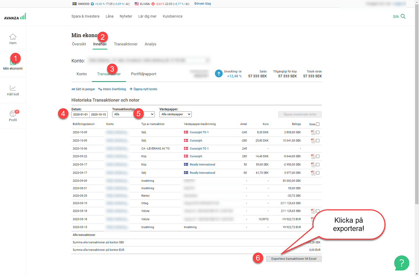 🏦 Importera data från Avanza - Nr 4 av janbolmeson - Manual - Spirecta ...