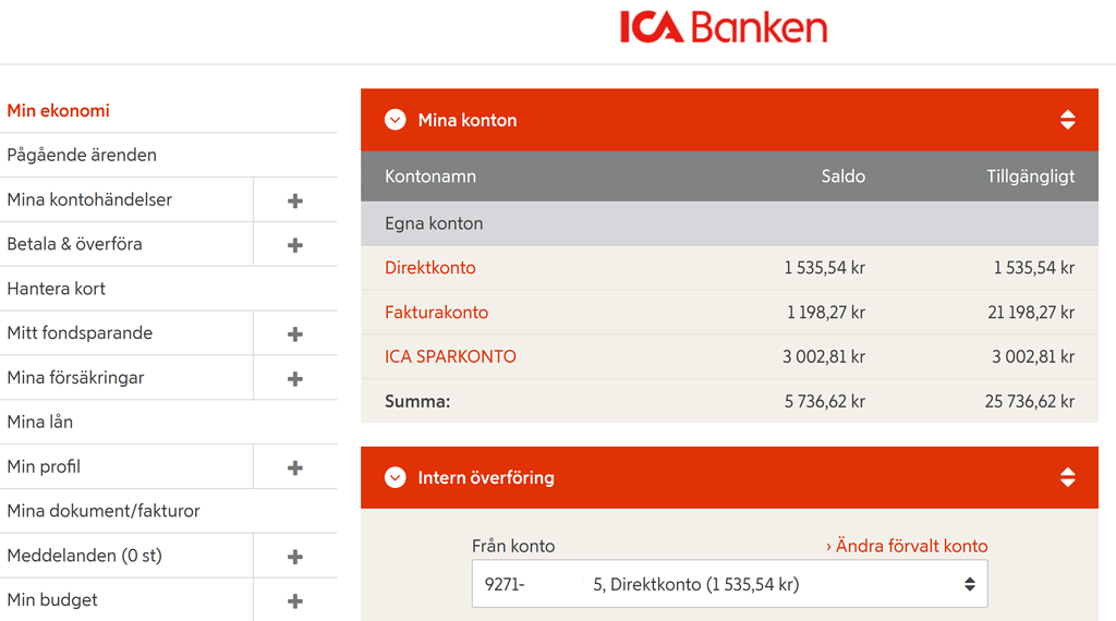 🏦 Importera data från ICA Banken - Manual - Spirecta Forumet